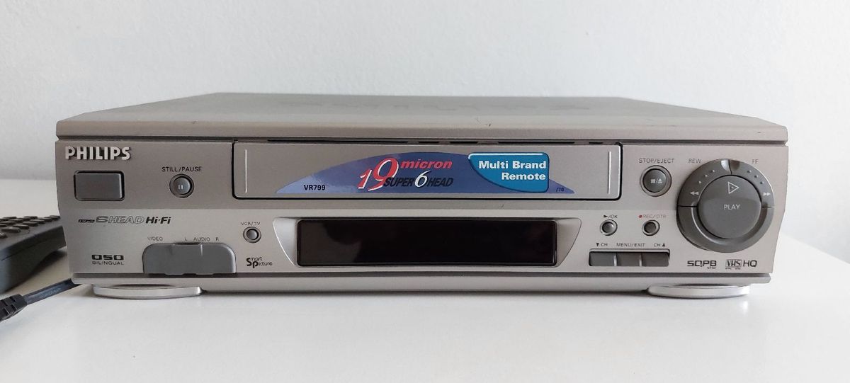 Video Cassete Philips Vr-799 6 Cabeças Stereo + Controle | TV e Display ...