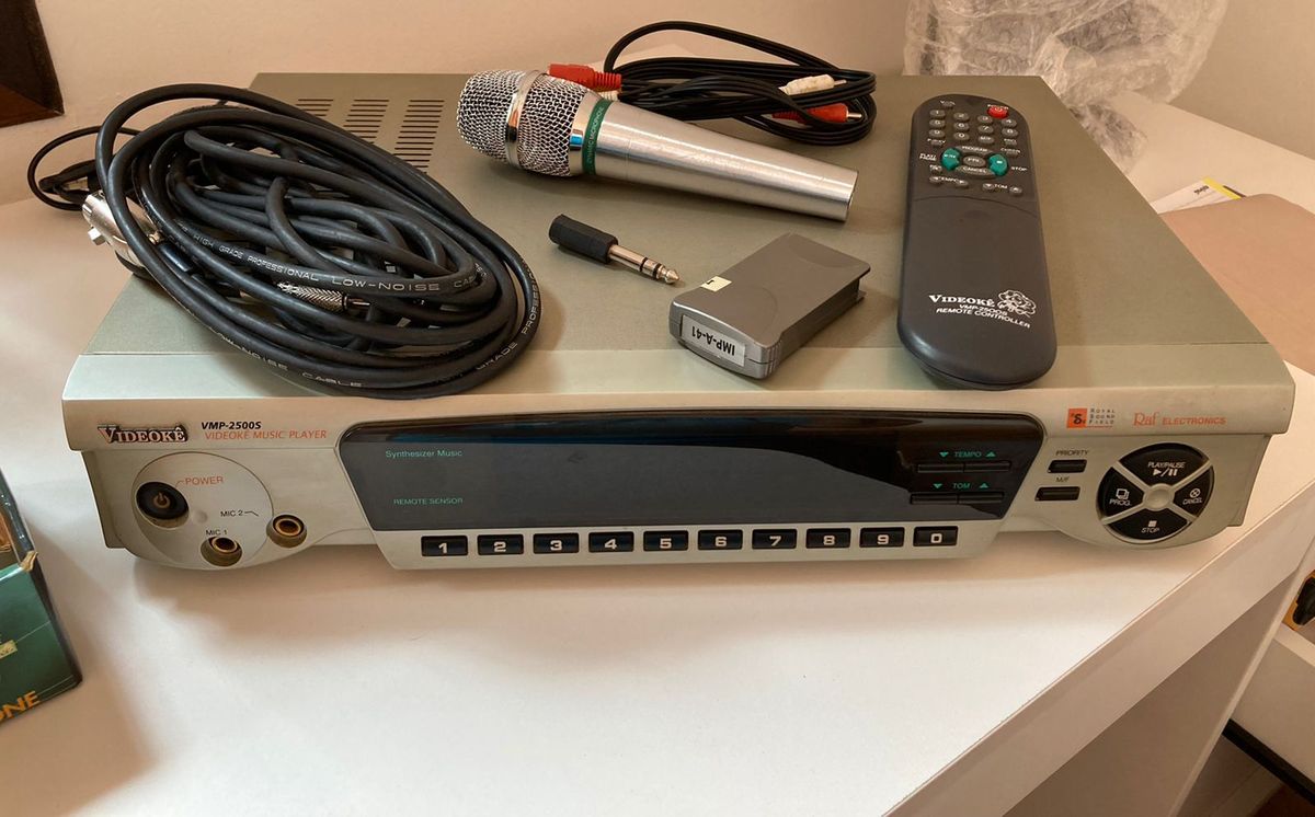 Videokê Raf Vmp-2500s - Aparelho Completo com Microfone e Músicas ...