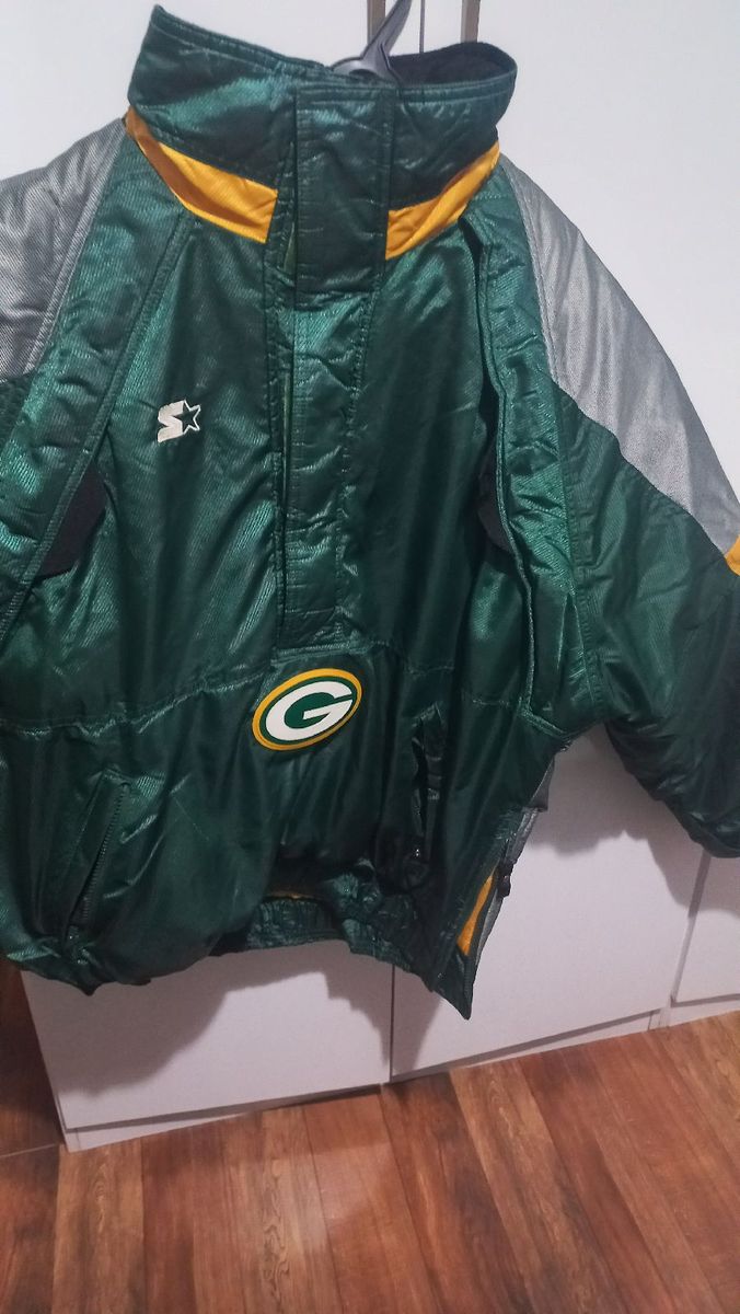 Jaqueta Vintage Green Bay Packers Starter Pro Line Nfl Hooded Puffer ...