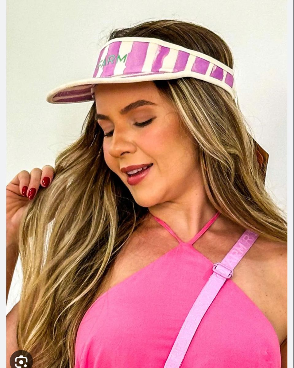 Viseira Praiana Férias Na Praia Farm | Chapéu Feminino Farm Nunca Usado ...