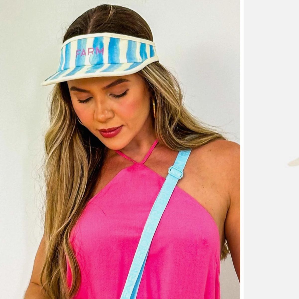Viseira Praiana Férias Na Praia Farm | Chapéu Feminino Farm Nunca Usado ...