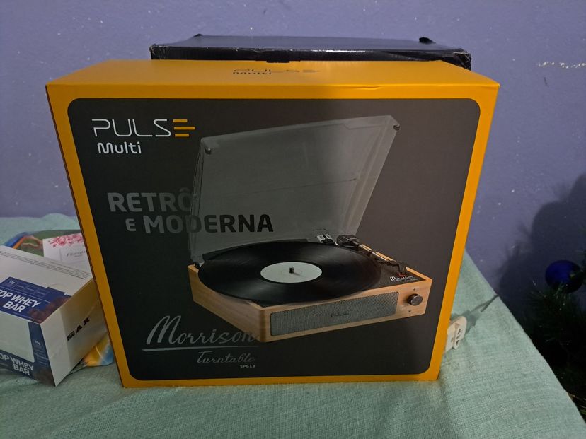 Vitrola Retro Pulse Morrison Sp613 2 em 1 Bluetooth Aux Bivolt | Eletrodoméstico Pulse Multi ...