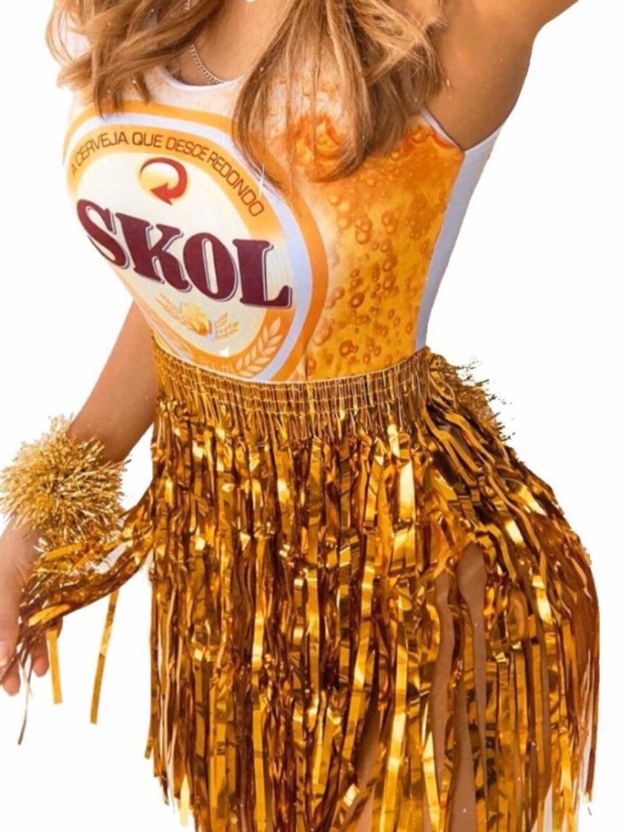 Você Comprou Fantasia Cerveja Skol Body + Saia Fita Carnaval 2020 ...