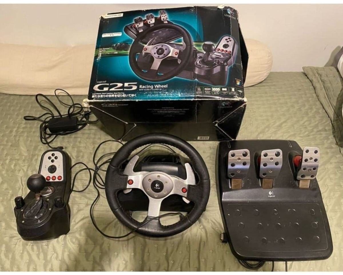 Volante Logitech G25 | Kit Original e Completo | Acessório p/ Videogame ...