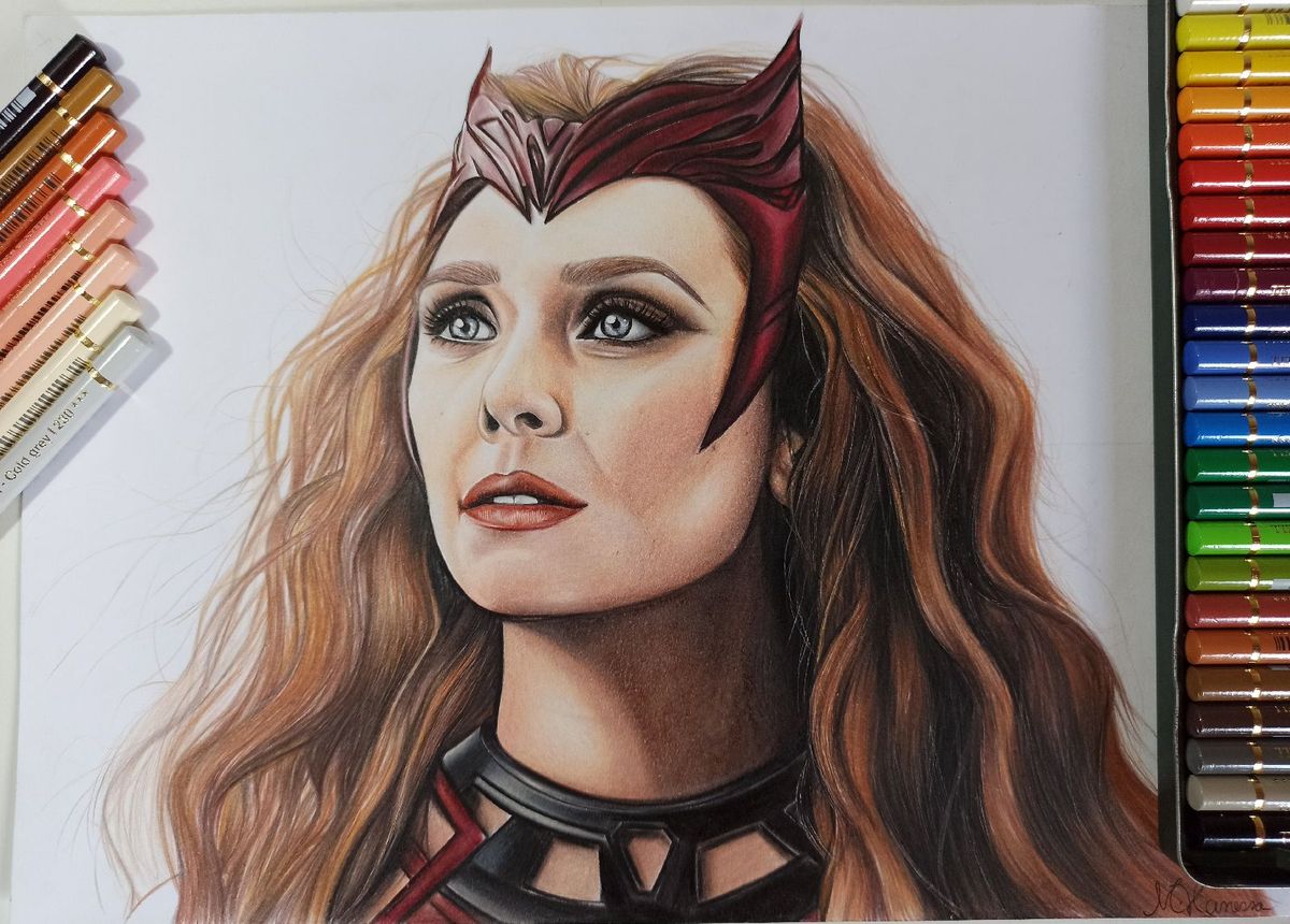 Wanda Vision Desenho Realista A4 (29,7cm X 21 Cm) | Item de Papelaria ...