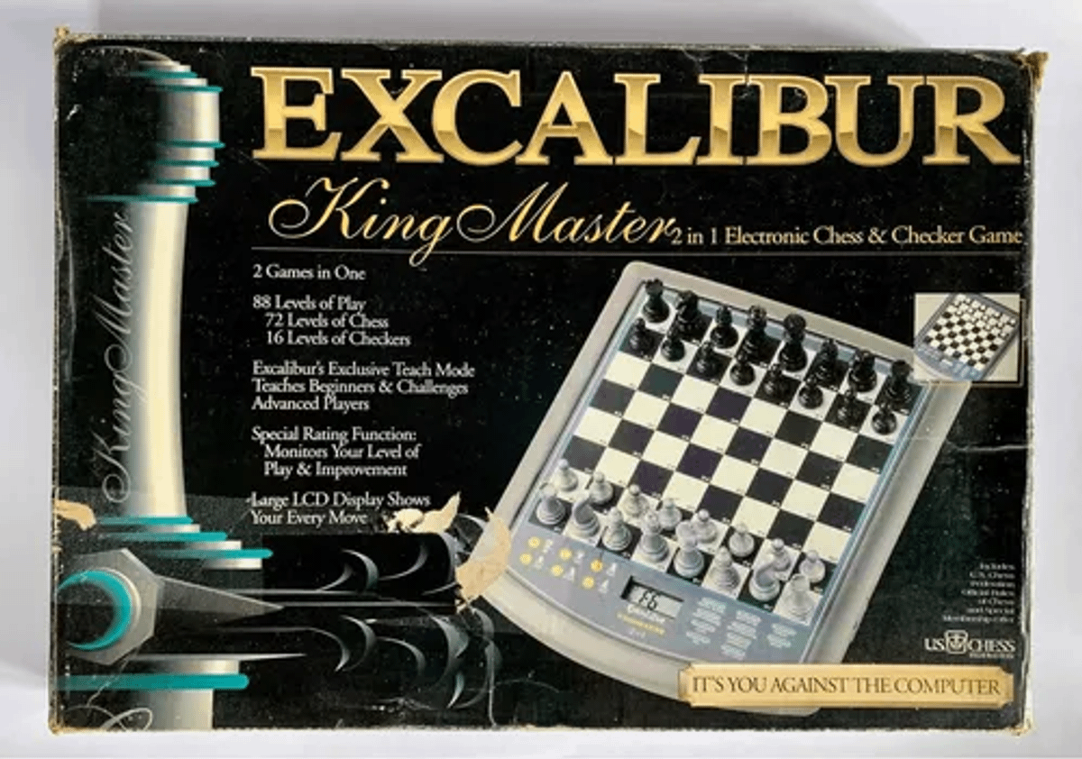 Xadrez Eletrônico Excalibur King Master 2 em 1 Xadrez Damas | Jogo de ...