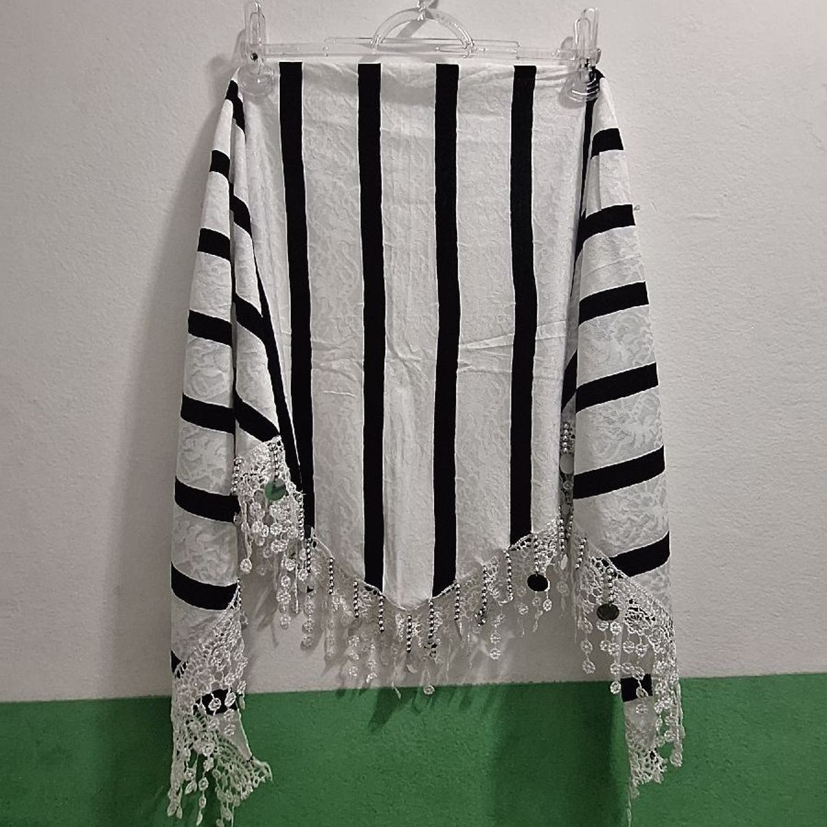 Xale de Quadril para Dança do Ventre/infiana/tribal/flamenca Cor Branca ...