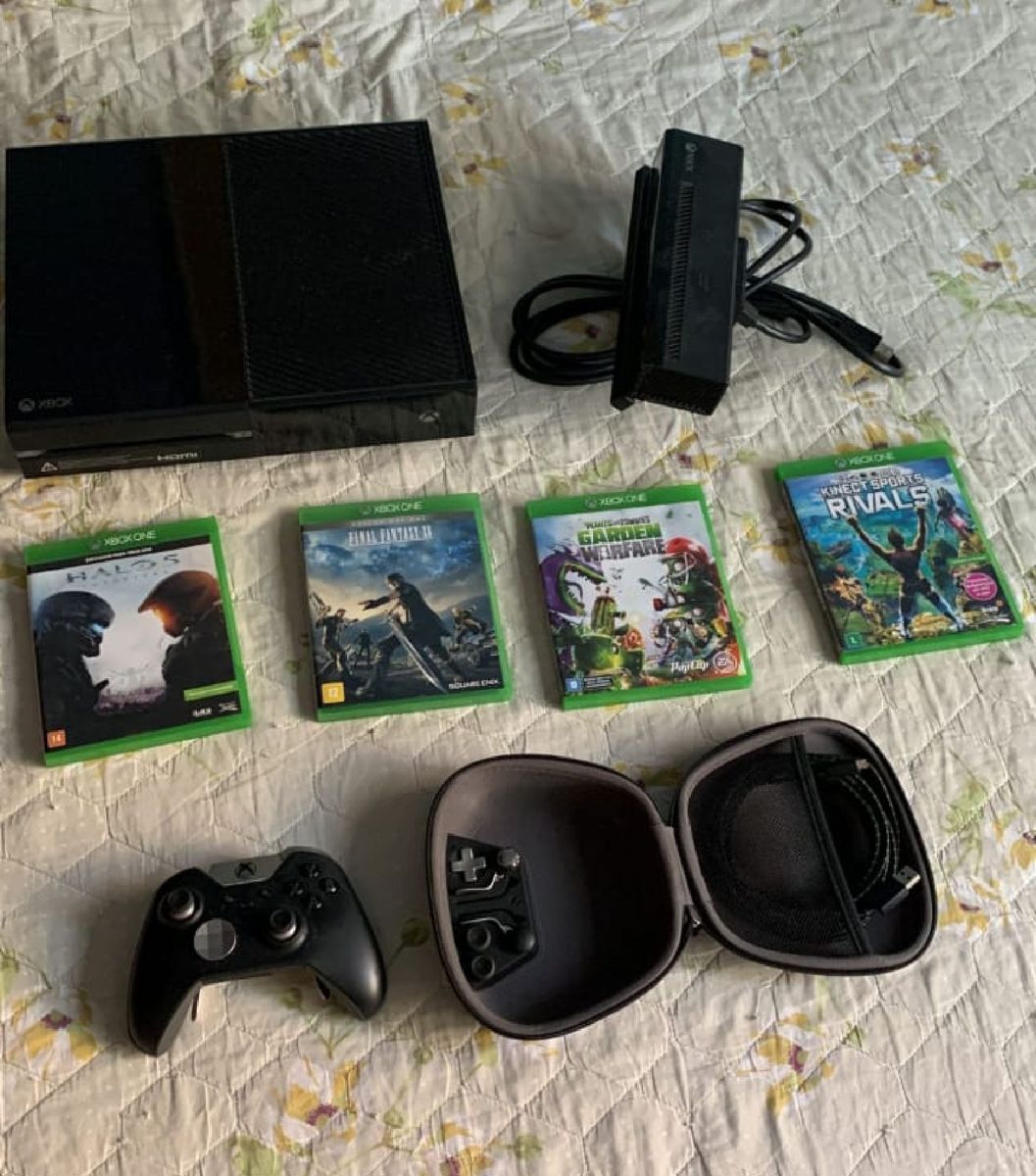 Xbox One C Kinect, 4 Jogos e Controle Elite | Console de Videogame Xbox ...