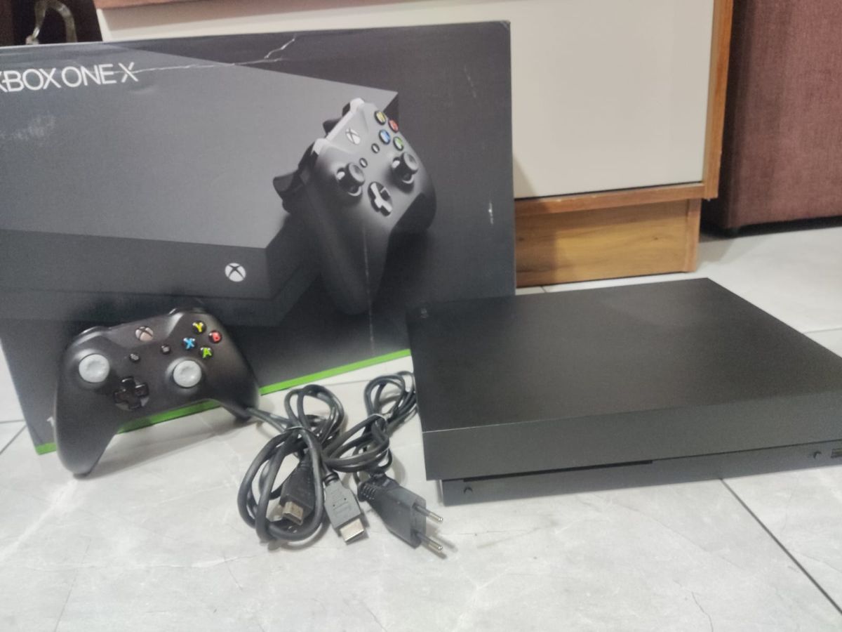 Xbox One X 1tb Preto | Console de Videogame Microsoft Usado 99230088 ...