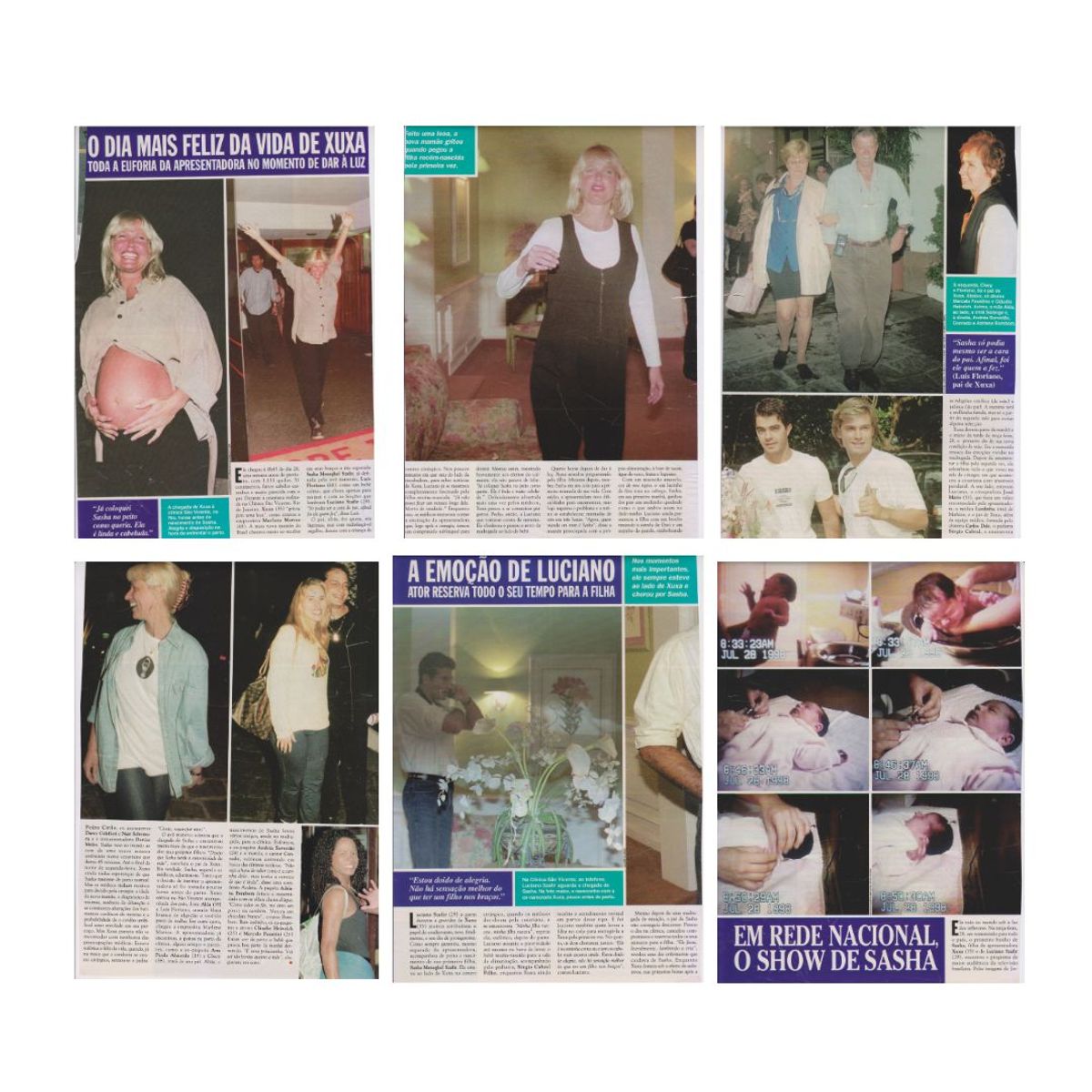 Xuxa - Nascimento Sasha - 15 Páginas Revista Antiga Caras | Produto ...