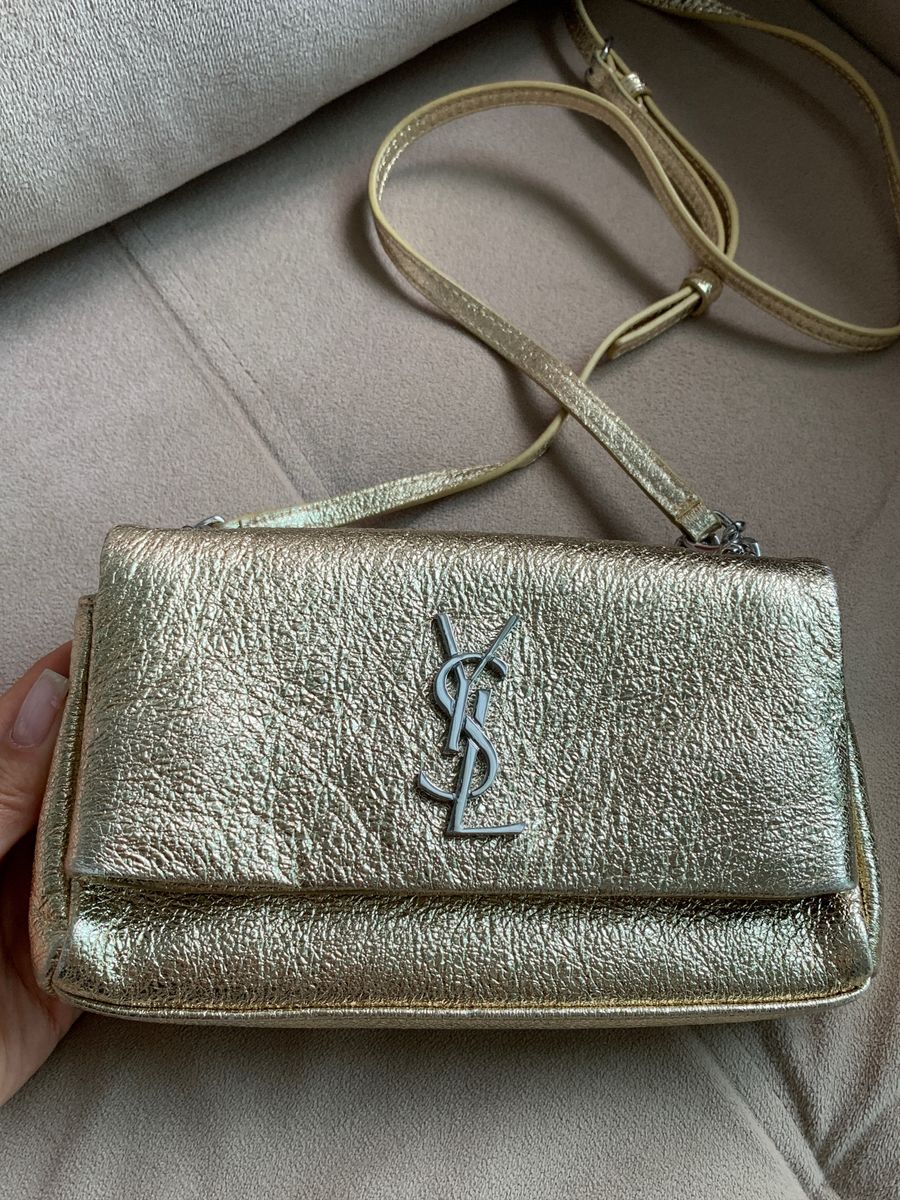 Ysl Dourada | Bolsa de Ombro Feminina Yves Saint Laurent Usado 38906450 ...