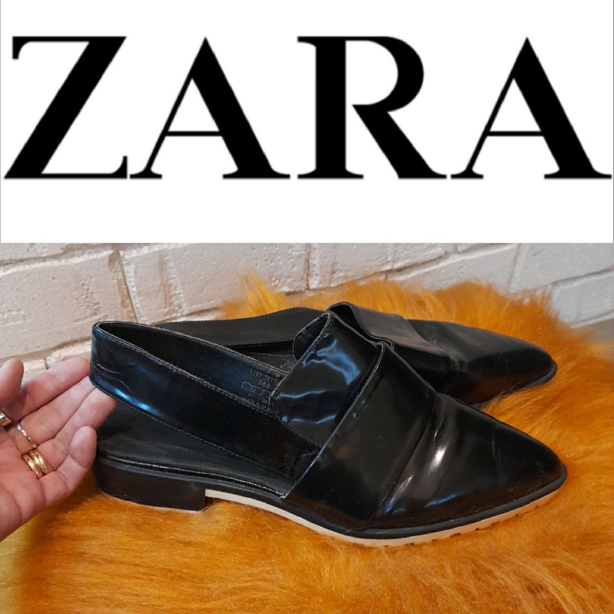 Zara. Mule Verniz (39) | Sapato Feminino Zara Nunca Usado 55502360 | enjoei